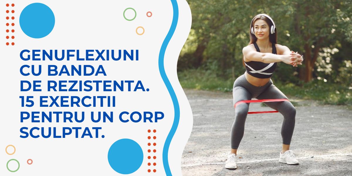 Genuflexiuni cu banda de rezistenta. 15 exercitii pentru un corp sculptat